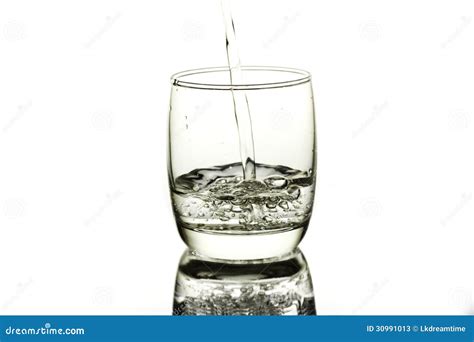 Water Being Poured Into A Glass Cup Stock Image Image Of Bubble Pouring 30991013
