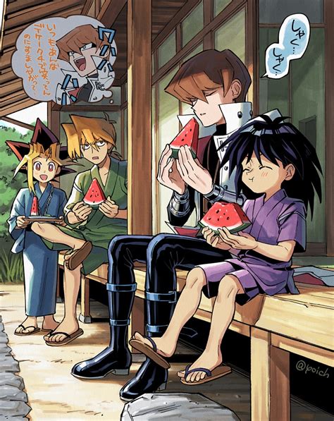 Mutou Yuugi Kaiba Seto Jounouchi Katsuya And Kaiba Mokuba Yu Gi Oh And 1 More Drawn By