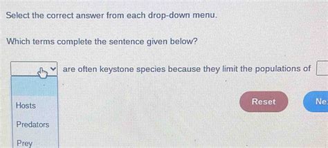 Solved Select The Correct Answer From Each Drop Down Menu Which Terms Complete The Sentence