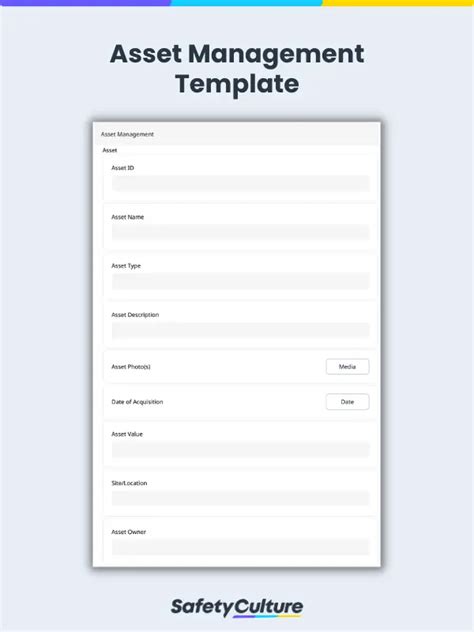 Free Asset Management Templates Pdf Safetyculture