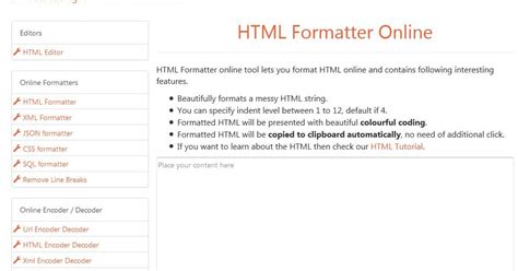 Free Online HTML Tools Editor Encoder Decoder Online Html