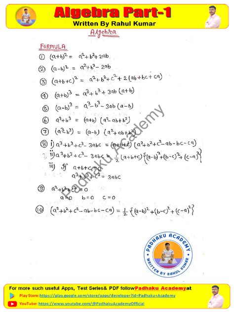 algebra part 1 advance pdf