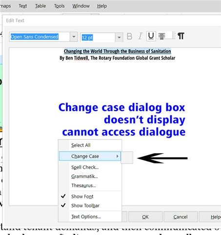 Change Case Dialogue Isn T Accessible In Edit Text Box In CD CorelDRAW Graphics Suite