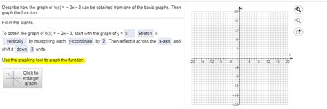 solved describe how the graph of h x 2x 3 can be obtained