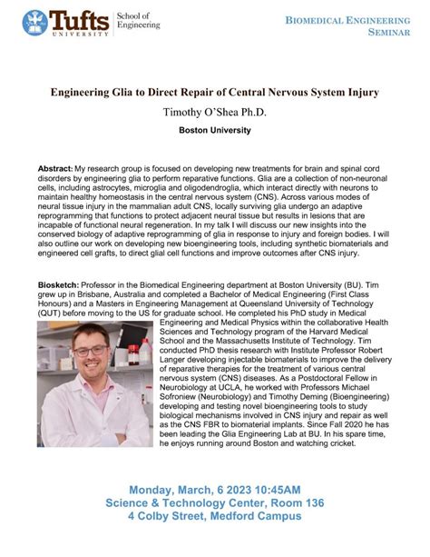 Seminar Oshea 2023 Initiative For Neural Science Disease And Engineering