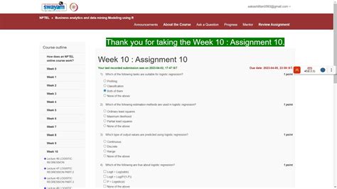 Assignment 10 Business Analytics And Data Mining Modeling Using R Nptel 2k23 Data Science