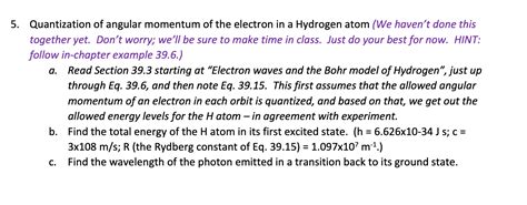 solved quantization of angular momentum of the electron in a