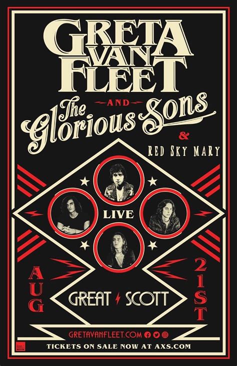 Greta Van Fleet Sacramento Poster Poster Design Inspiration