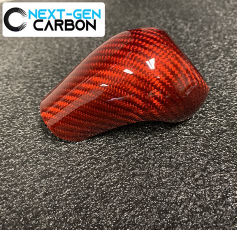 2014 19 C7 Corvette Red Carbon Fiber Shifter Knob Handle Cover Next