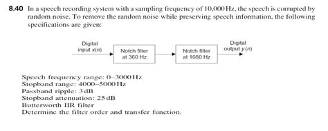 Solved In A Speech Recording System With A Sampling Chegg