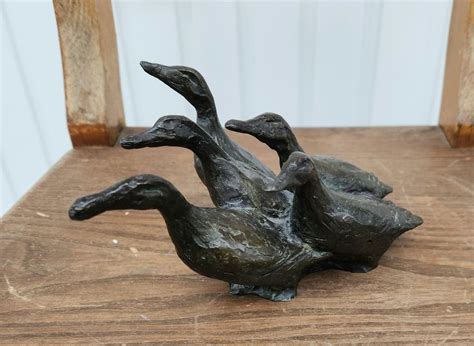 Kurt Arentz 1934 2014 Orginale Bronze Figur Entenfamilie Gebraucht