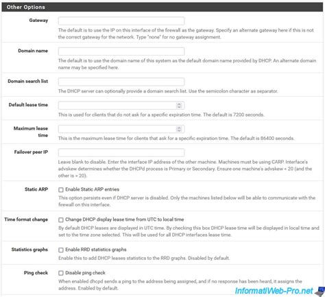 Enable And Configure The Dhcp Server On Pfsense 2 6 Firewall Tutorials Informatiweb Pro