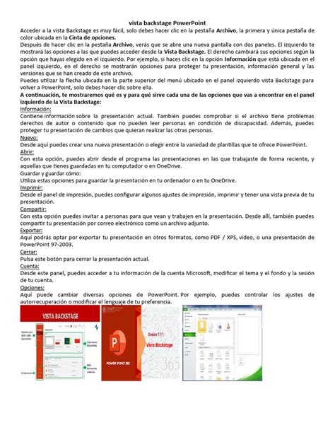 Vista Backstage Powerpoint Descargar Gratis Pdf Microsoft Powerpoint Archivo De Computadora