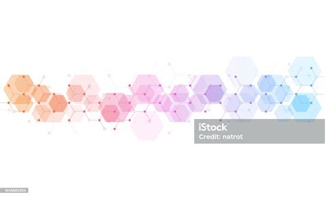 추상적인 육각형 배경 분자 구조 및 유전 공학 혁신 기술 디자인 의료 과학 및 의학 배경에 사용 Dna에 대한 스톡 벡터 아트 및 기타 이미지 Istock