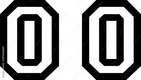 Number Double Zero Stock Vector Adobe Stock