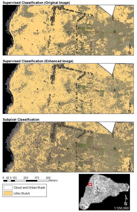 Supervised Classification And Sub Pixel Classification Comparison This