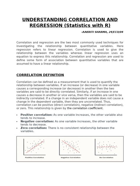 Understanding Correlation And Regression Pdf Linear Regression