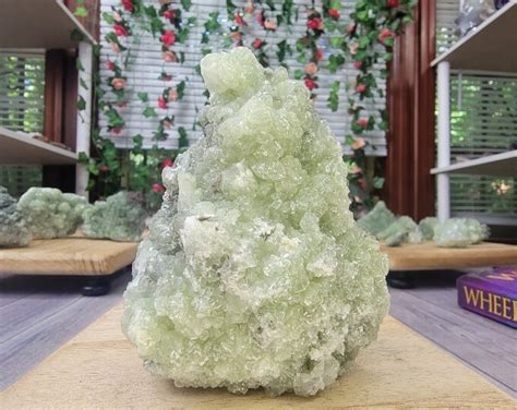 Prehnite And Epidote Cluster From Morocco Etsy
