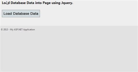 How To Fetch And Show Sql Server Database Data In Aspnet Page Using Ajax