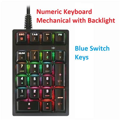 Jual Keyboard Numeric Mechanical With Backlight USB Mechanic Keypad Numpad Shopee Indonesia