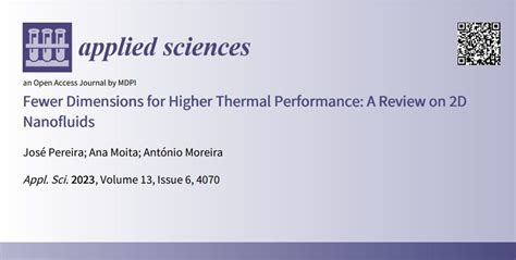 Applied Sciences Mdpi On Linkedin Fewer Dimensions For Higher Thermal Performance A Review On