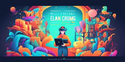 Generative Ai Metaverse Augmented Reality Concept Stock Illustration Illustration Of Cartoon