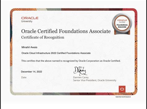 minahil awais on linkedin oracle onlinecertification
