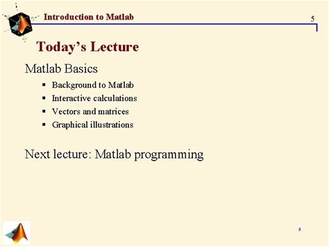 Introduction To Matlab1 Lecture 1 Matlab Basics Laboratoire