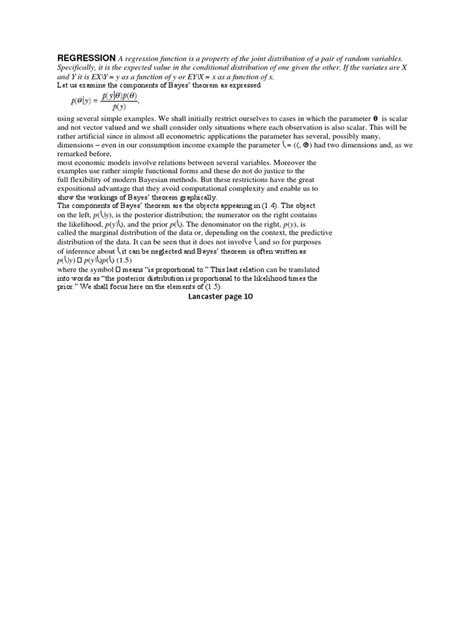 Regression Bayes Pdf