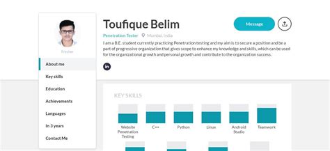 Toufique Belim Online Resume Craftmycv