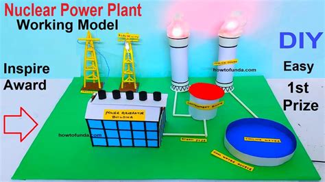 Nuclear Power Plant Working Model Making Simple Diy Science Project For Exhibition