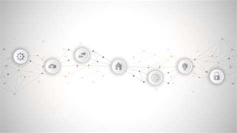 인포그래픽 요소와 플랫 아이콘이 있는 정보 기술 추상적 인 기술적 배경 디지털 기술 네트워크 연결 및 통신 개념 0명에 대한 스톡 벡터 아트 및 기타 이미지 Istock