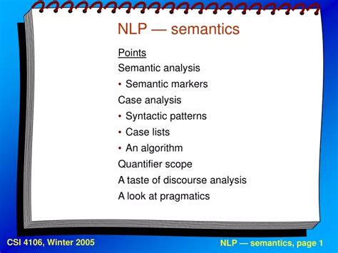 Ppt Semantic Analysis Exploring Language Structures And Semantic