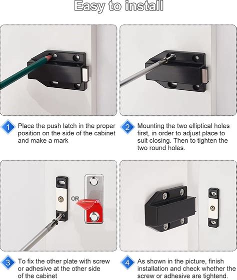 Push To Open Closure Magnet Magnetic Latch Push Door Lock 4 Pieces Push