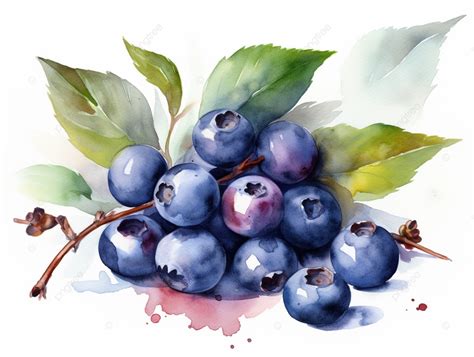 블루베리 수채화 손으로 그린 그림 수채화 아트 블루베리 Png 일러스트 및 이미지 에 대한 무료 다운로드 Pngtree