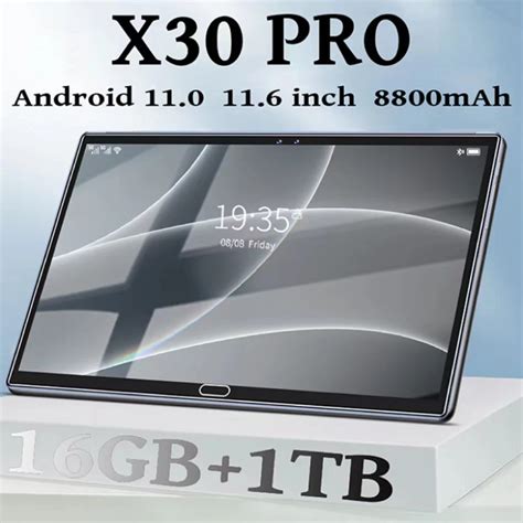 Nowy X30pro Tablet 11.6 cal z systemem Android 11.0 tabletek 16GB 1TB ...