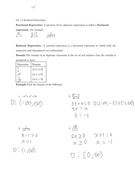 2022 09 27 Precalc Part 1 Ch 1 Rational Expressions Fractional Expression A Quotient Of Two