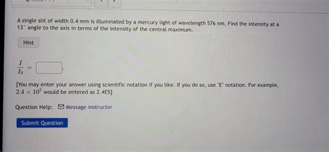 solved a single slit of width 0 4 mm is illuminated by a