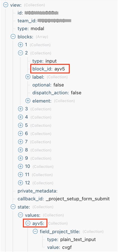 Make Slack View Submission Payload Block Ids Stack Overflow