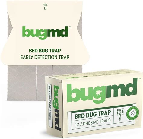 Bugmd Bed Bug Trap 1 Pack 12 Traps Interceptors Bed Bug Prevention Glue