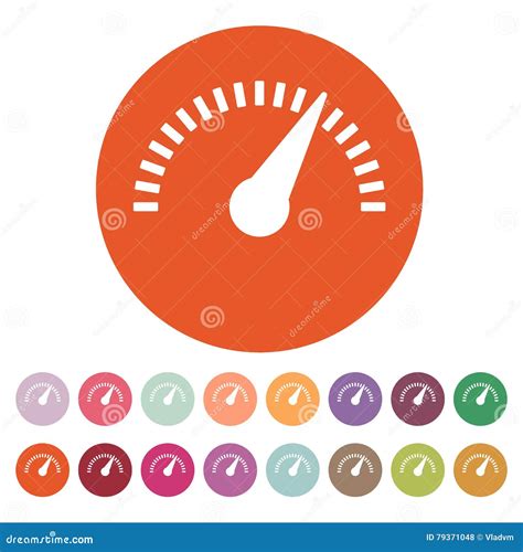 The Tachometer Speedometer And Indicator Icon Stock Vector Illustration Of Circle Sector