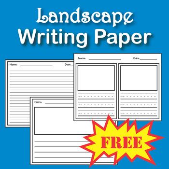 Printable Primary Writing Paper Landscape