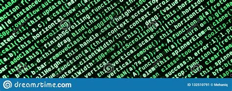 Javascript Code In Text Editor Coding Cyberspace Concept Screen Of