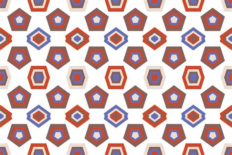 Mosaic Modern Geometrical Shapes Vector Seamless Pattern It Consists Of A Polyhedron Such As A