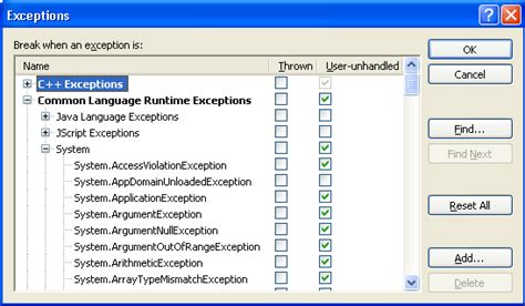 errors and exceptions in asp
