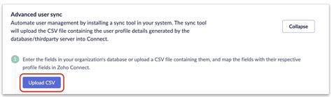 upload a csv file that contains the fields in your organization s