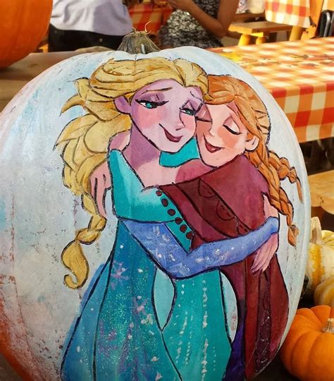 How To Draw Elsa On A Pumpkin