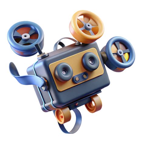Whimsical 3d Render Of A Retro Flying Machine 55777465 Png