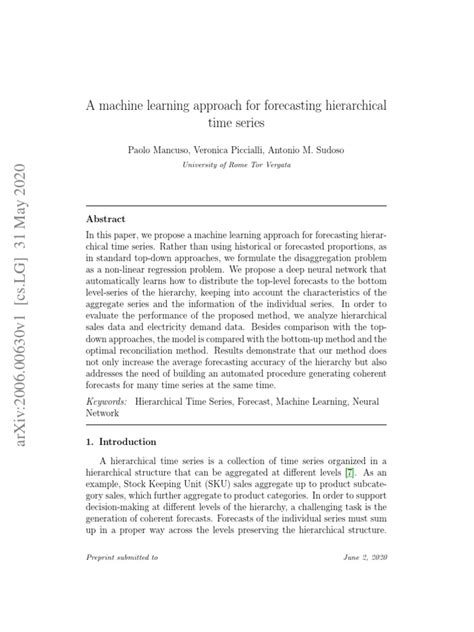 A Machine Learning Approach For Forecasting Hierarchical Time Series