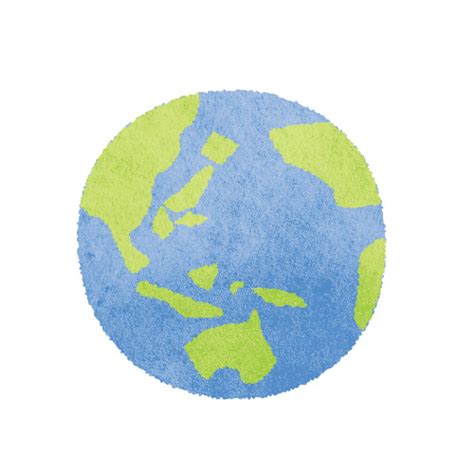 手書き風 かわいい地球 イラスト素材 フリーイラスト素材集・かわいい みやストック・西宮市のイラストレーター・商用利用可